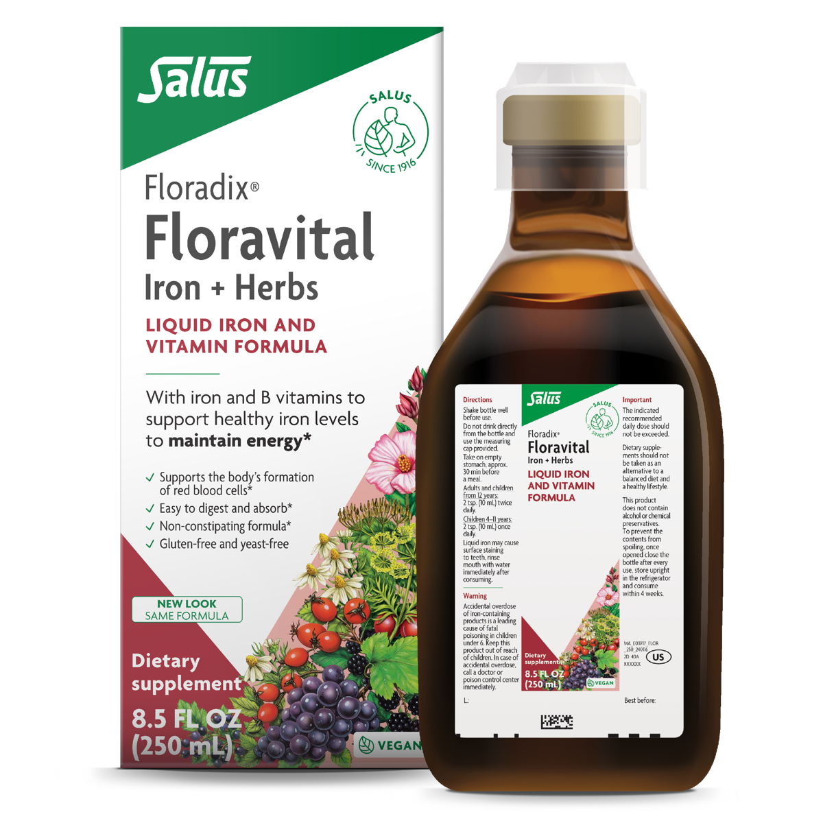 Gaia Professionals | Floradix Floravital® Iron & Herbs Yeast-Free - 8.5 oz